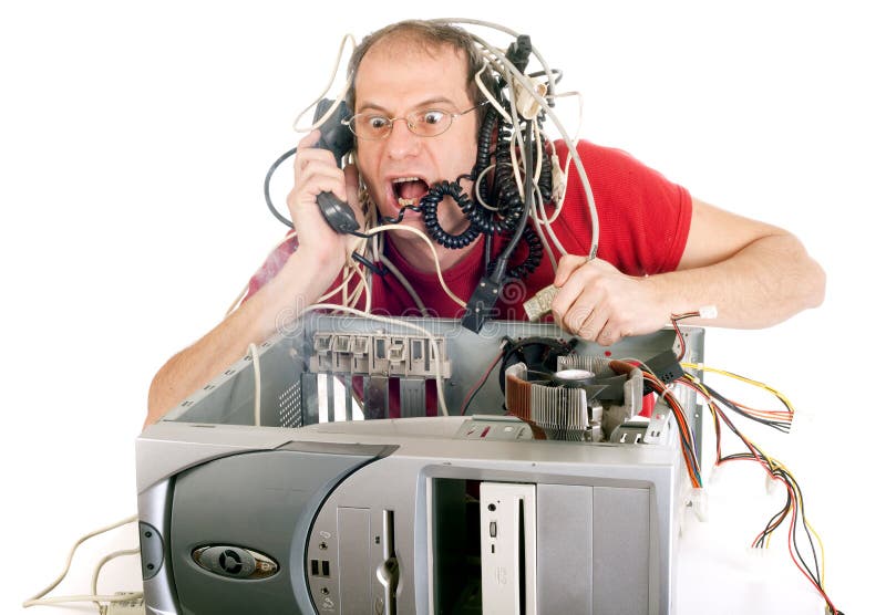 Woman lost in technology stock image. Image of blond, blue - 9789561