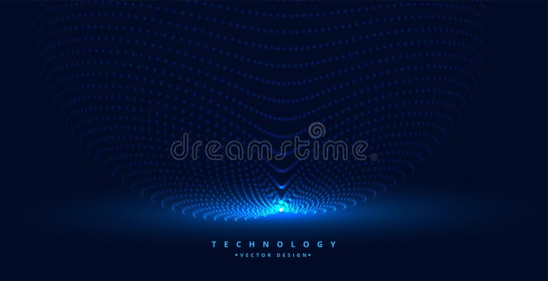 Technology Particles Background with Light Source Design Stock Vector ...