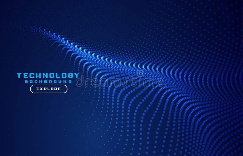 Technology Particles Dots Background Design Stock Vector - Illustration ...