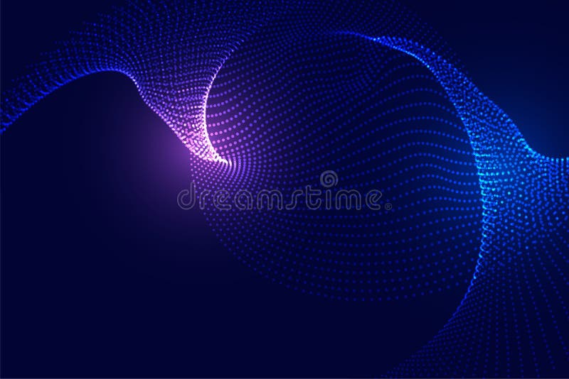 Technology Particles Futuristic Background with Glowing Lights Stock ...