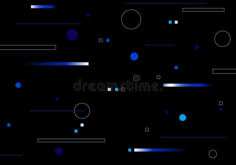 Technology Pattern with Blue Neon Tech Elements on Dark Background ...