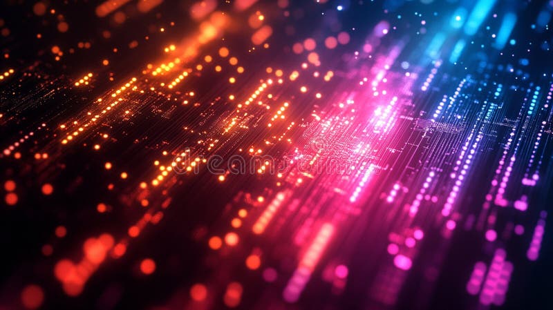 Technology Pattern Data Communication Light and Shadow Background ...