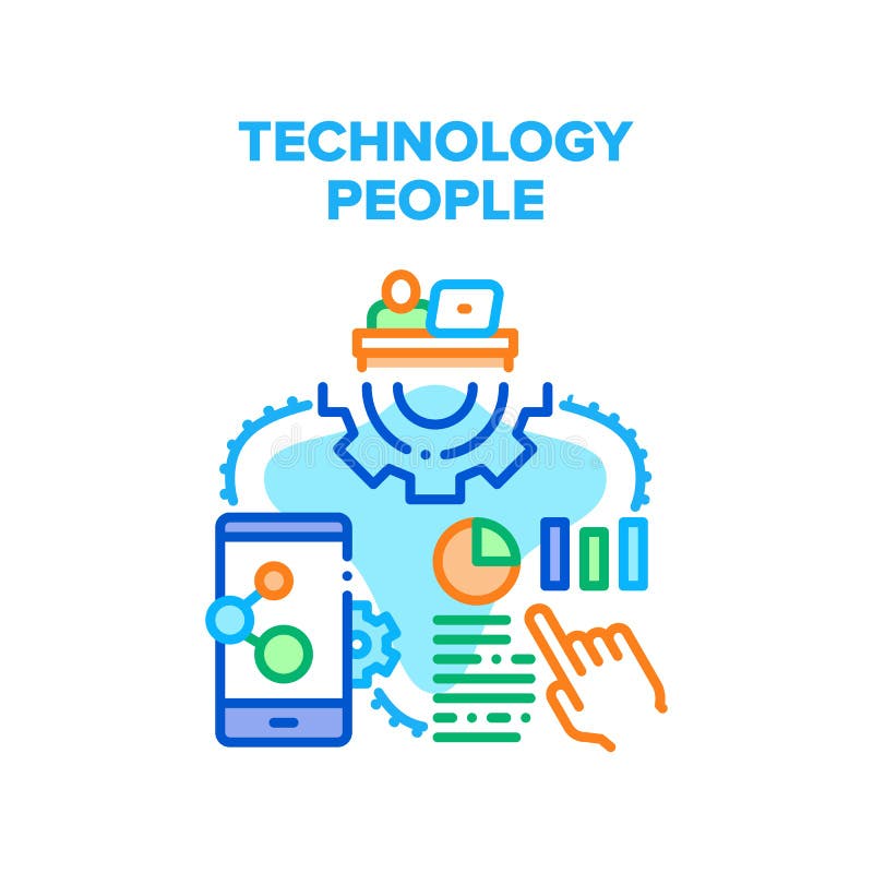 Technology People Vector Concept Illustration Stock Illustration ...