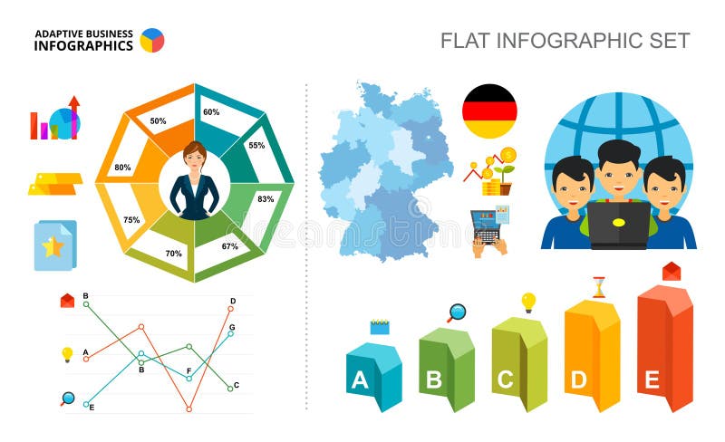 Technology Percentage and Line Charts Template for Presentation Stock ...