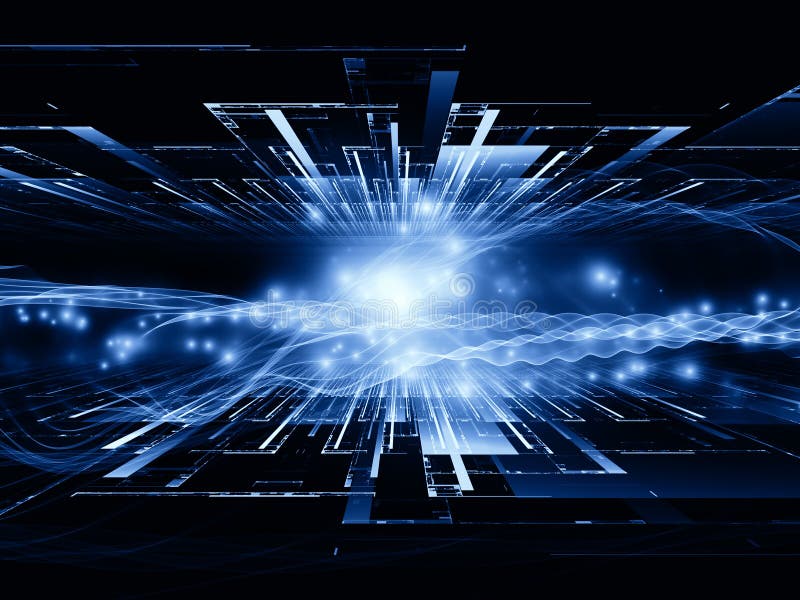 Technology perspective stock illustration. Illustration of geometry ...