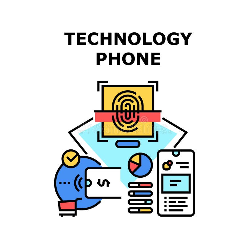 Smart Phone Technology Collection Icons Set Vector Stock Vector ...