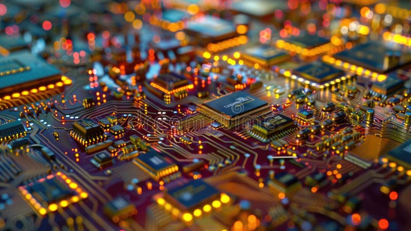 Technology Picture of Chip on Complex Circuit with Digital Technology ...