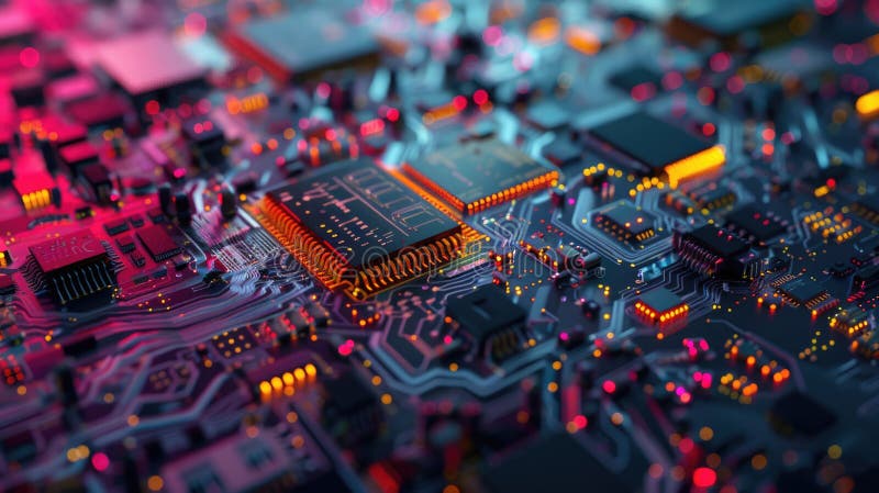 Technology Picture of Chip on Complex Circuit with Digital Technology ...