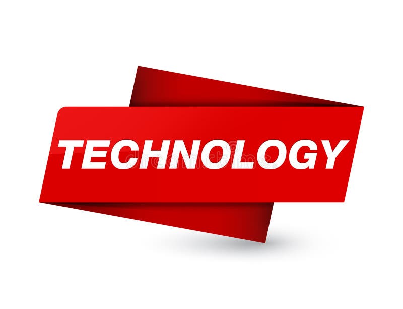 Technology Premium Red Tag Sign Stock Illustration - Illustration of ...