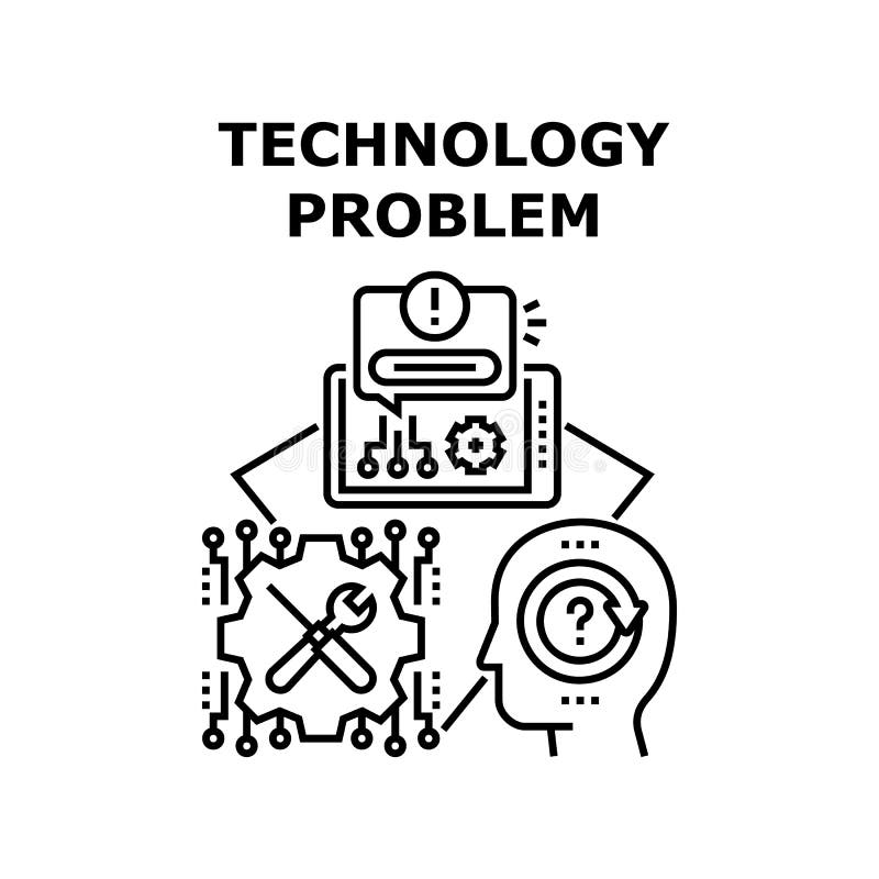Technology Problem Icon Vector Illustration Stock Vector - Illustration ...