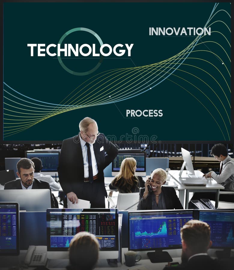Technology Process Innovate Network Data Concept Stock Image - Image of ...