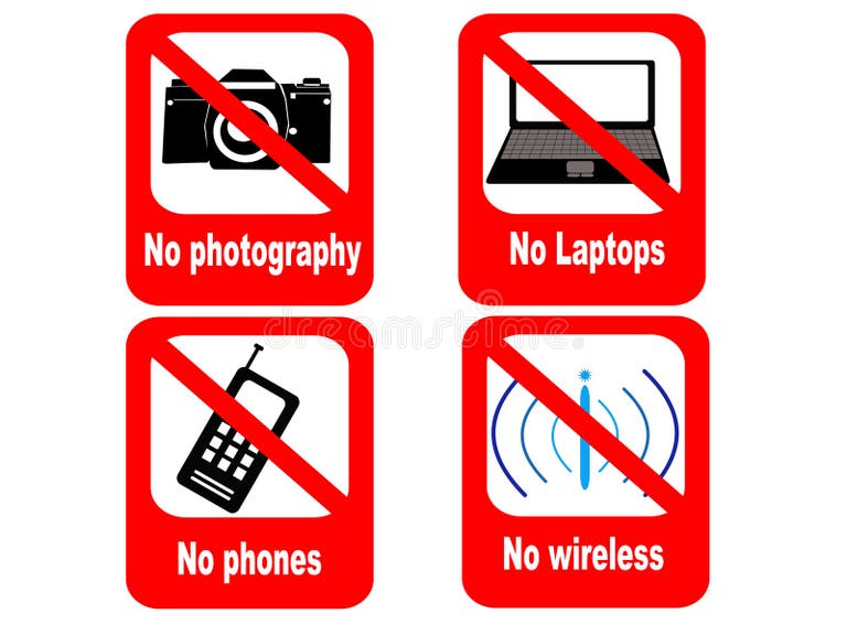 Electronics Prohibited Stock Illustrations – 313 Electronics Prohibited ...