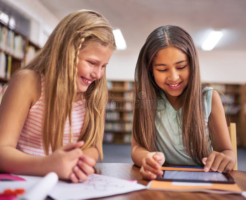 Technology Puts Students at the Centre of Learning. Two Young Girls ...