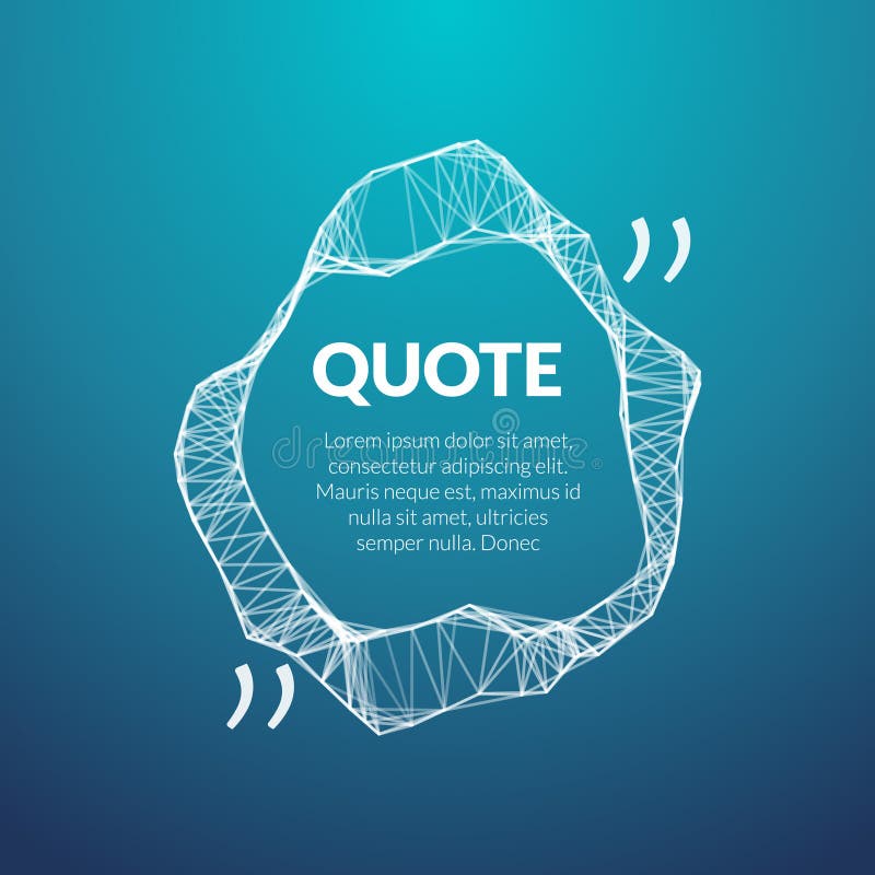 Technology Quote Poster. Place for Quote Template Stock Vector ...