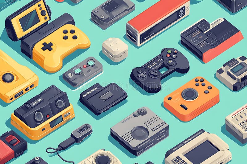 Technology-related Items on a White Transparent Background Stock ...