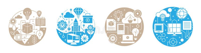 Technology-related Transformation Layout Design, Themed Template ...