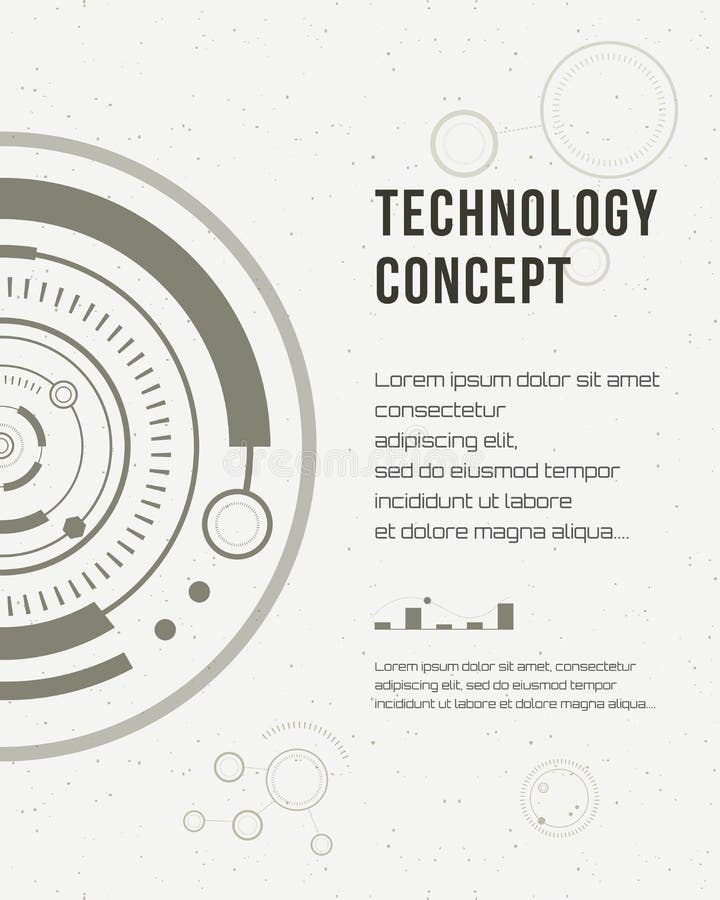 Technology Report, Flyer Design Template, Brochure. Geometric Abstract ...