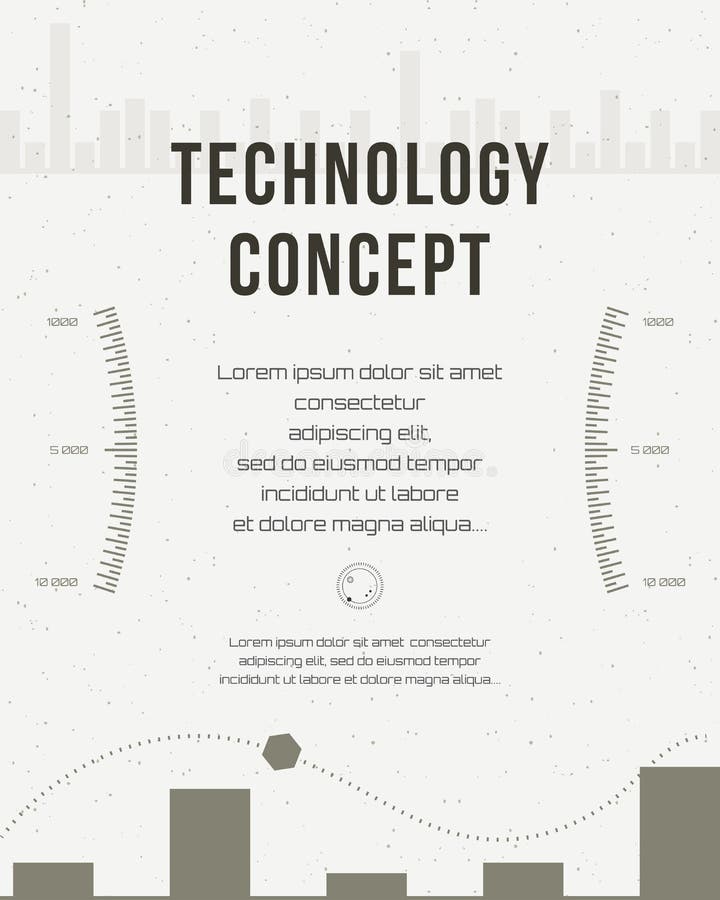 Technology Report, Flyer Design Template, Brochure. Geometric Abstract ...
