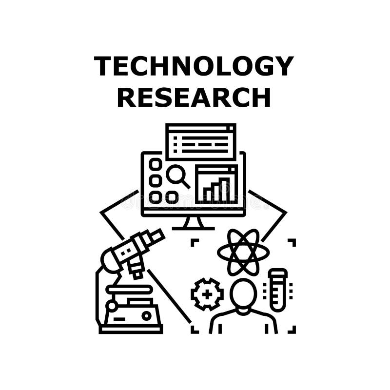 Technology Research Icon Vector Illustration Stock Vector ...