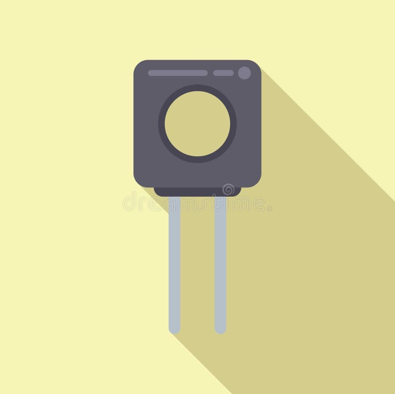 Technology Resistor Icon Flat Vector. Electric Circuit Stock ...