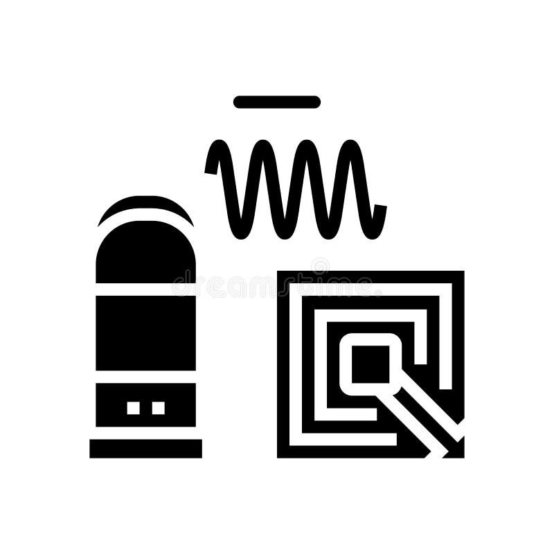 Technology of Rfid Glyph Icon Vector Illustration Stock Vector ...