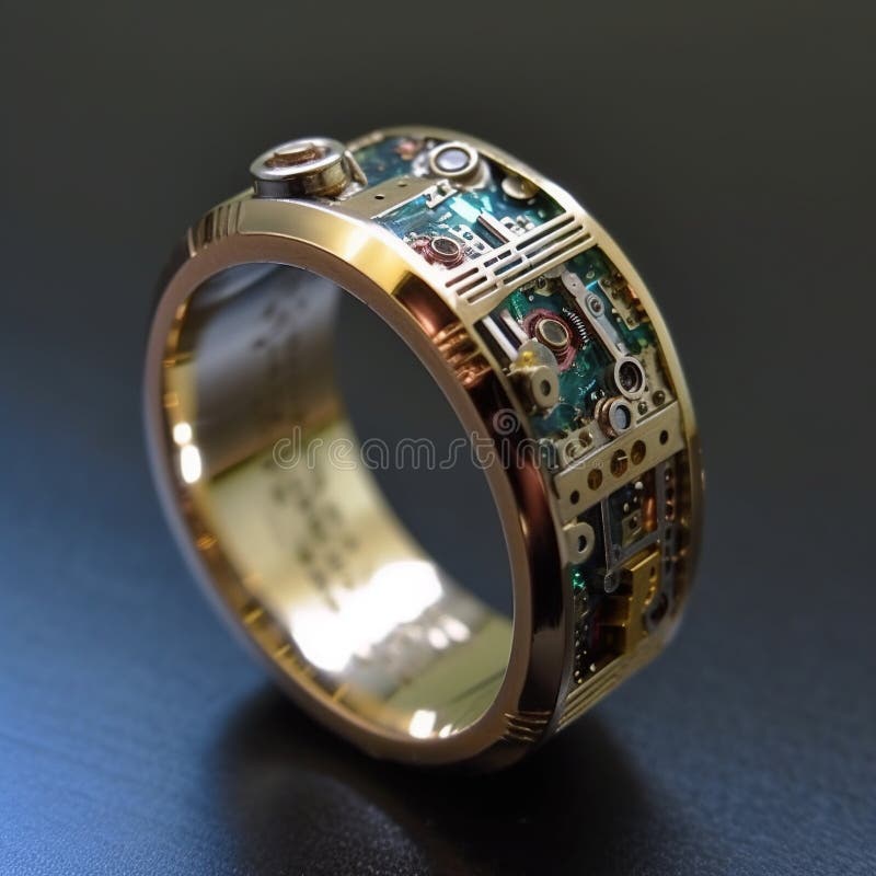 A Technology Ring. Generative AI Stock Illustration - Illustration of ...