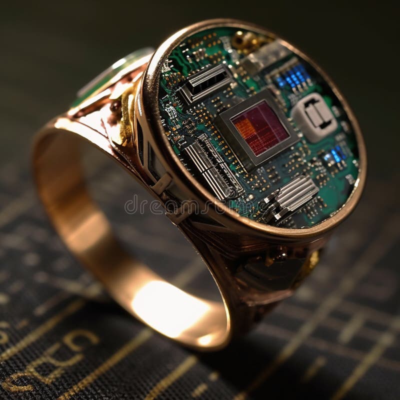 A Technology Ring. Generative AI Stock Illustration - Illustration of ...