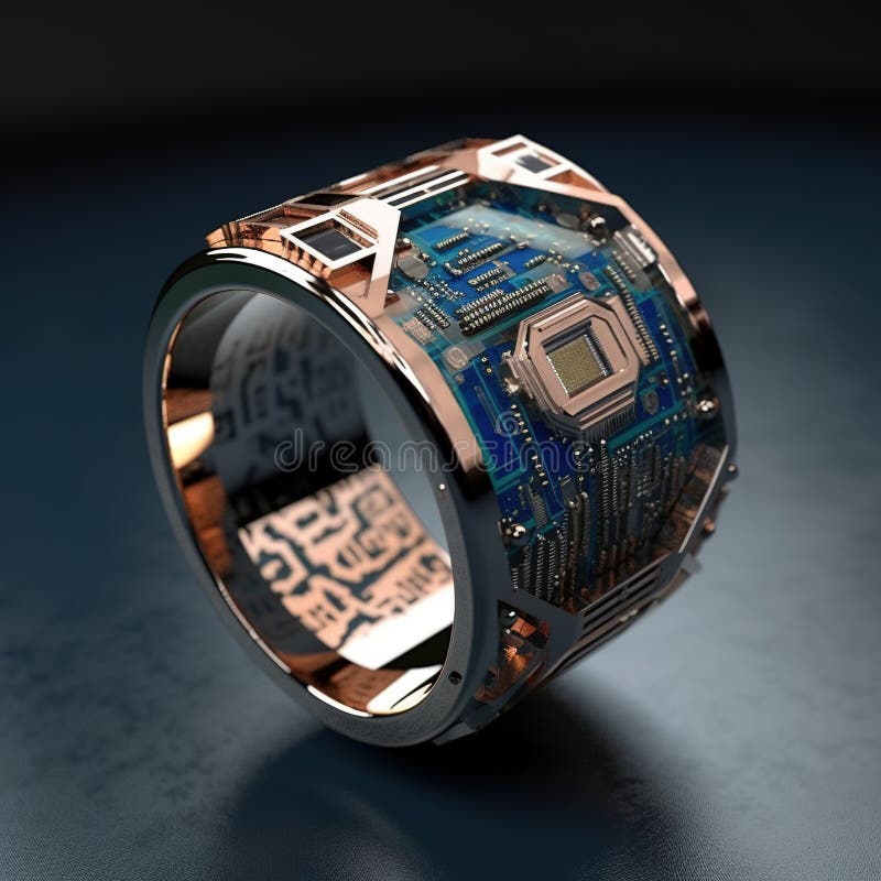 A Technology Ring. Generative AI Stock Illustration - Illustration of ...