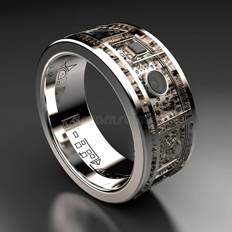A Technology Ring. Generative AI Stock Illustration - Illustration of ...