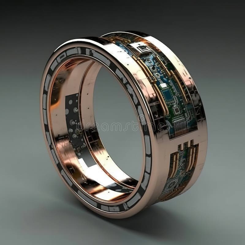 A Technology Ring. Generative AI Stock Illustration - Illustration of ...