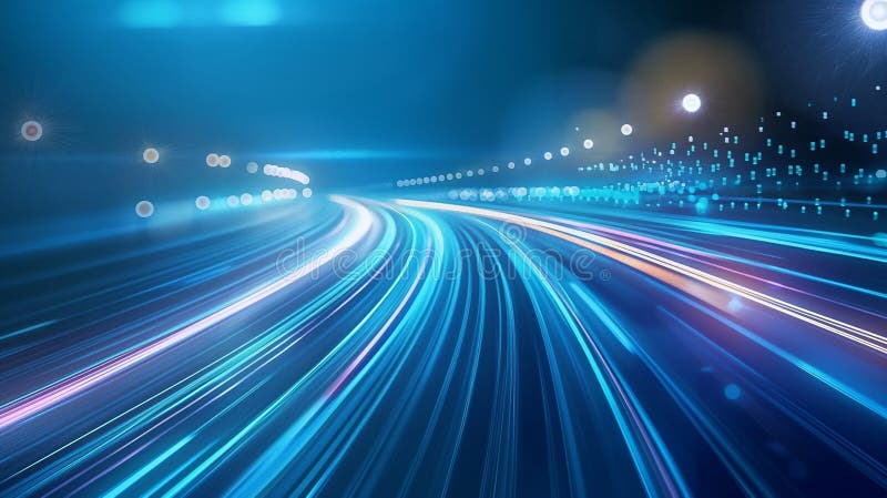 Technology Roadmap Abstract Background, Cover Page, Blue Stock Image ...