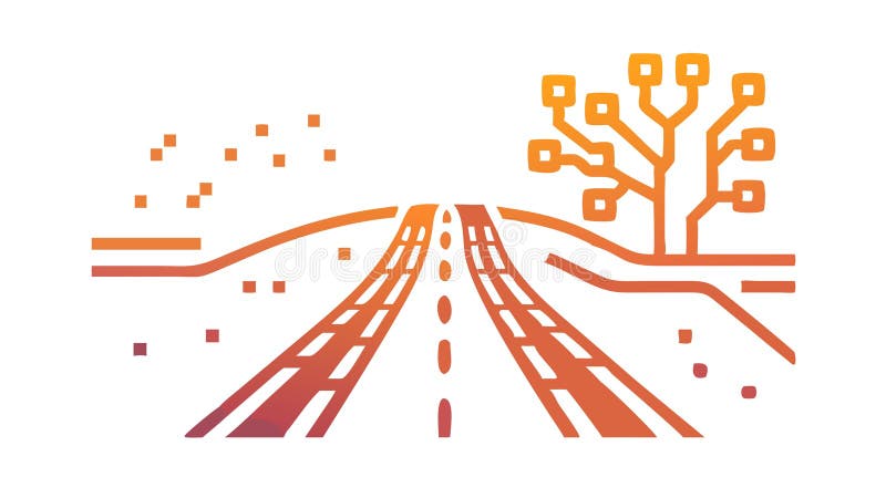 Technology Roadmap Icon, Digital Pathways, Vector Design Generative AI ...