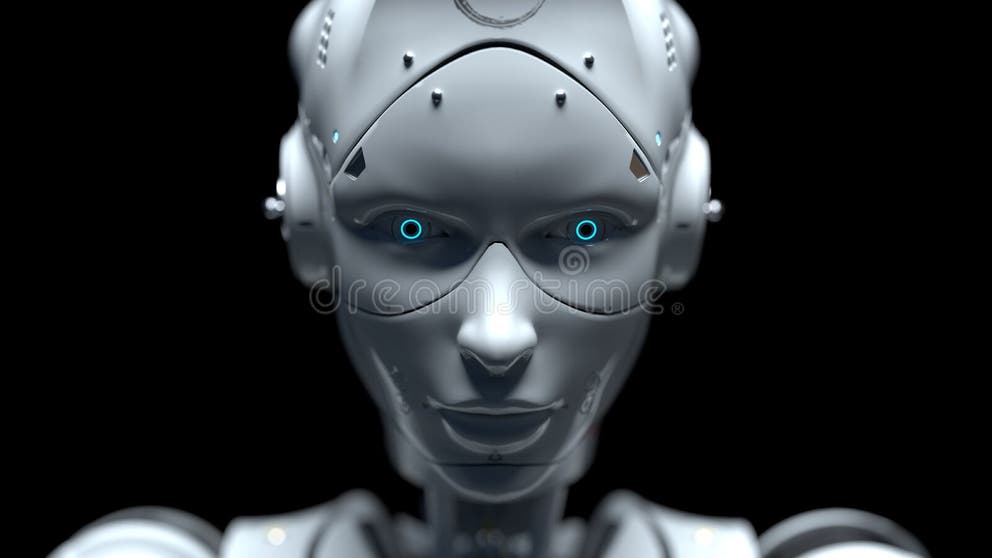 Technology Robot Sai Fi Robots 3d Render Stock Illustration ...