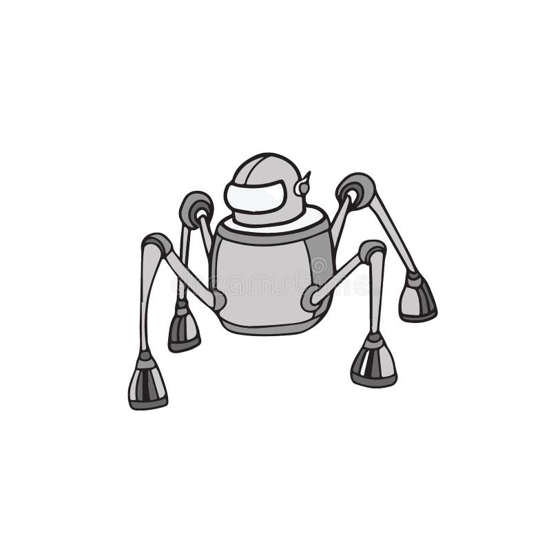 Technology robot spider stock vector. Illustration of future - 71763134
