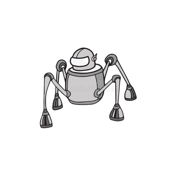 Technology robot spider stock vector. Illustration of future - 71763134