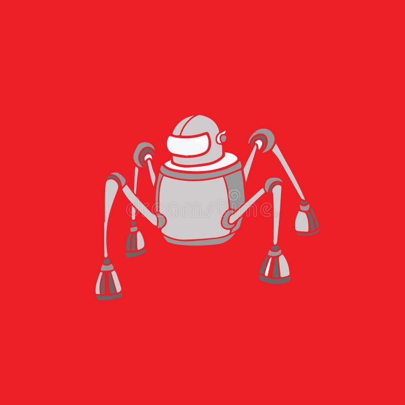 Technology robot spider 2 stock vector. Illustration of retro - 71764849