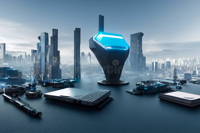 Technology and Robotization of the Future. 2025. Illustration for ...