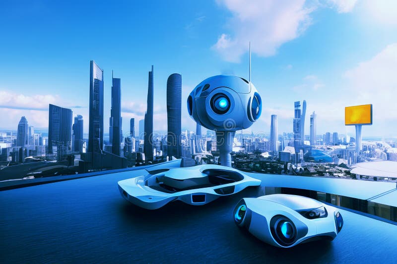 Technology and Robotization of the Future. 2025. Illustration for ...