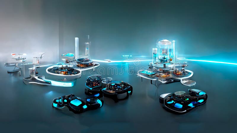 Technology and Robotization of the Future. 2025 Stock Illustration ...