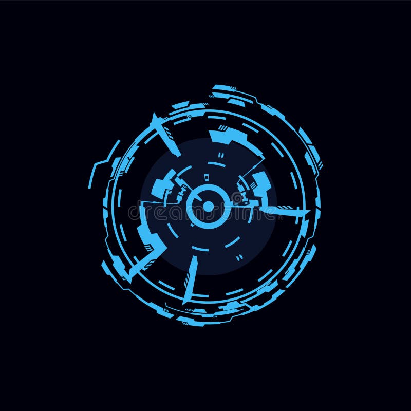 Technology Round, Abstract Vector Illustration for Web Design Isolated ...