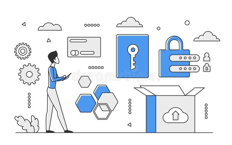Technology Safety Security System Stock Vector - Illustration of ...