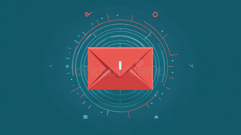Technology Scanning Radar Email Icon Stock Illustration - Illustration ...