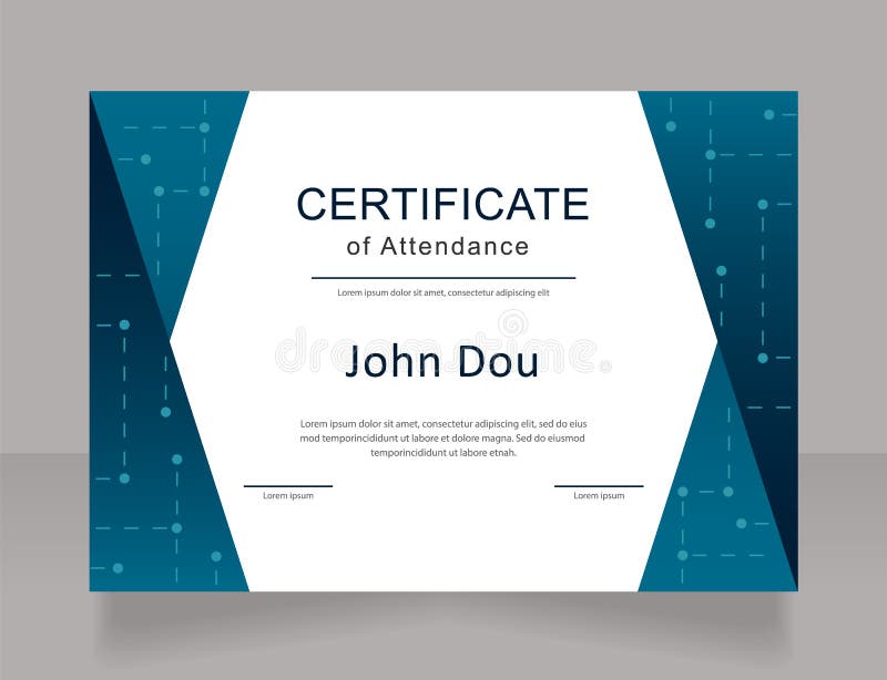 Technology School Graduation Certificate Design Template Stock Vector ...