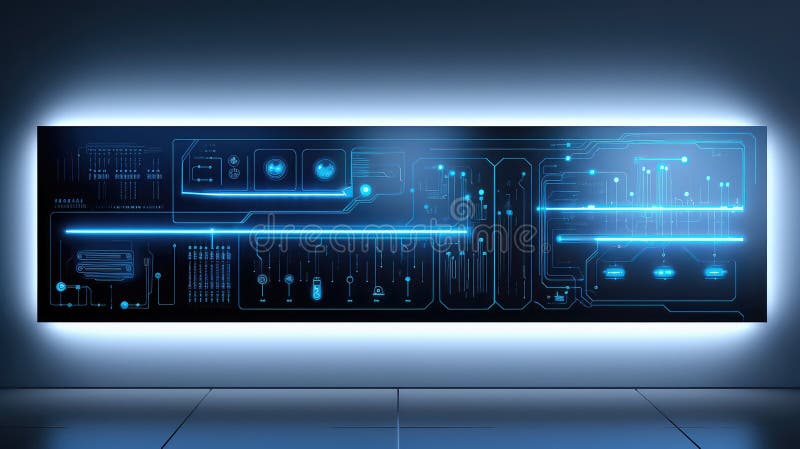 Technology Sci-fi Wall Panel Stock Illustration - Illustration of tech ...