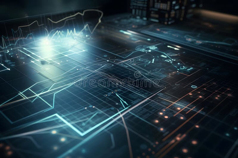 Technology Science Background. Generative AI. Stock Illustration ...