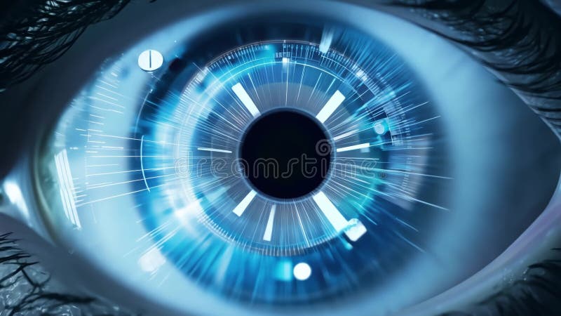 Technology and Science Concept with Cyber Eye and Circuit Board ...