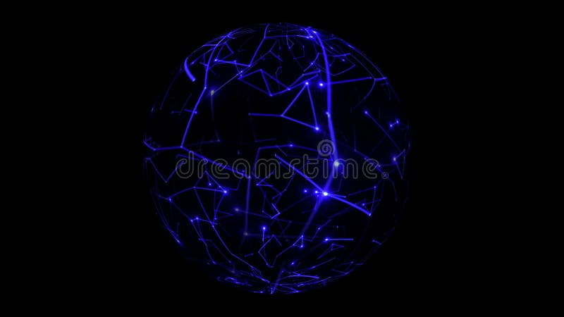 Technology Science and Connection on Rotating Sphere Stock Footage ...