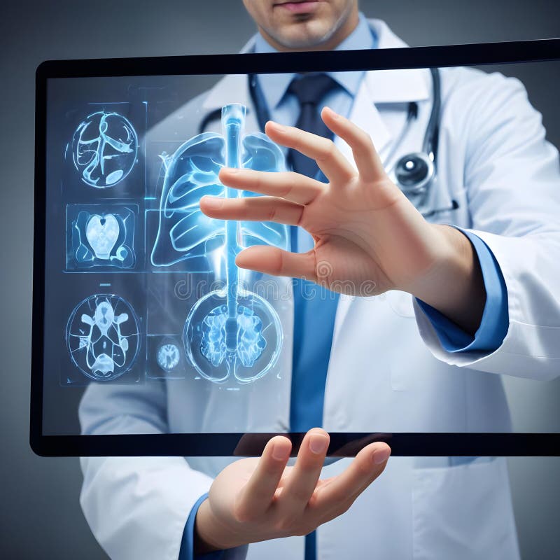 Technology Science and Doctor Stock Illustration - Illustration of ...