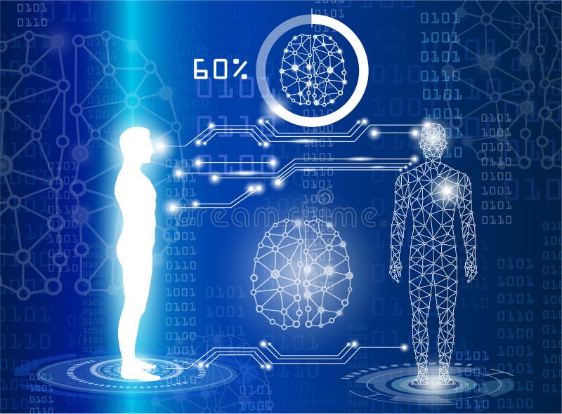 Technology with Science in Future Stock Vector - Illustration of blue ...