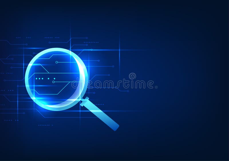 Technology, Searching for Information, Magnifying Glass Looking at ...